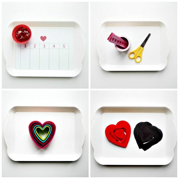 Valentines Inspired Montessori Trays – My Little Keepers